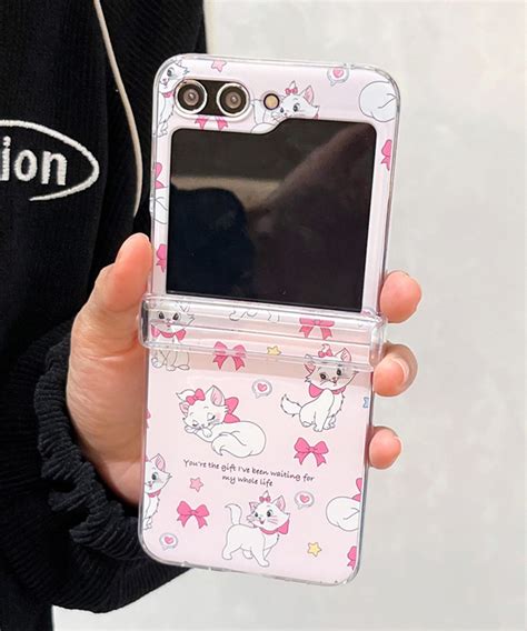 고양이 캐릭터 힌지보호 투명 커버 세트 갤럭시 Z플립5 Z플립4 Z플립3 제트플립5 제트플립4 제트플립3 지플립5 지플립4 지플립3 귀여운 디자인 케이스 에이블리