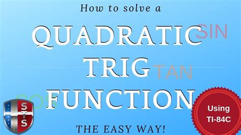 How To Solve A Quadratic Trigonometric Equation Youtube