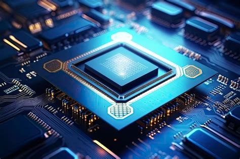 Premium Photo Futuristic Central Processor Unit Powerful Quantum Cpu