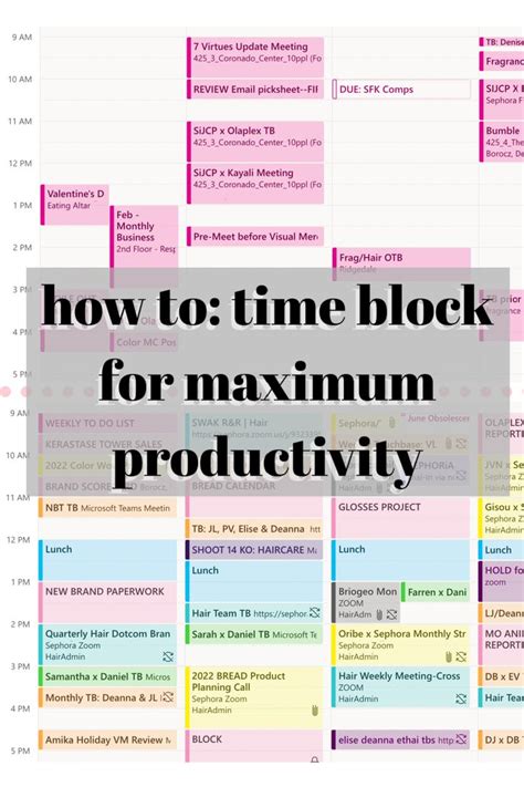 Effective Time Blocking For Productivity