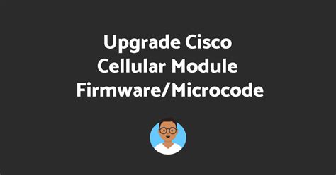 Upgrade Cisco Cellular Module Firmware Microcode GMBYTES