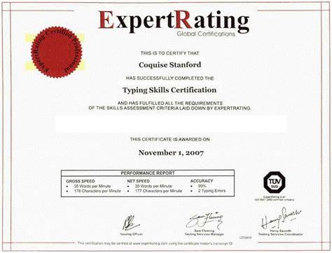 Free Typing Test With Printable Certificate Templates Printable