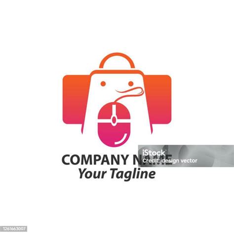 온라인 상점 로고 디자인 템플릿 쇼핑 로고 벡터 아이콘 일러스트 디자인 온라인 상점 비즈니스 로고용 쇼핑백 아이콘 온라인 스토어 로고 벡터 일러스트레이션 온라인 상점을 위한