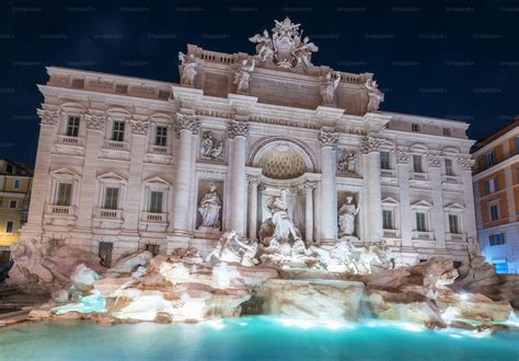 The Trevi Fountain Is A Fountain In The Trevi District In Rome Italy