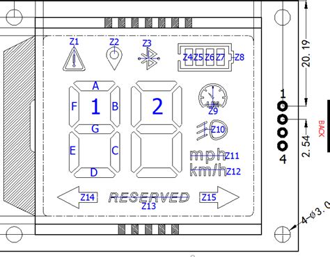 customized screen htn 7 segment display custom 7 segment lcd display