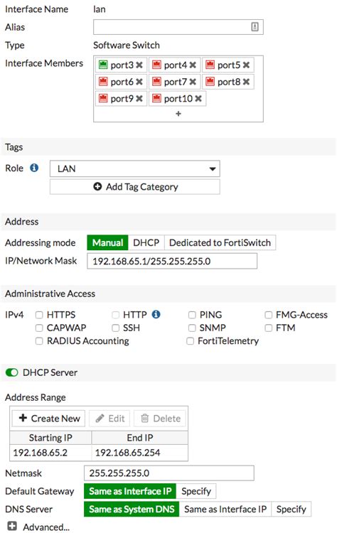 Configuring Interfaces FortiGate FortiOS 5 6 0