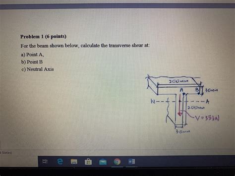 Solved Problem Points For The Beam Shown Below Chegg Com