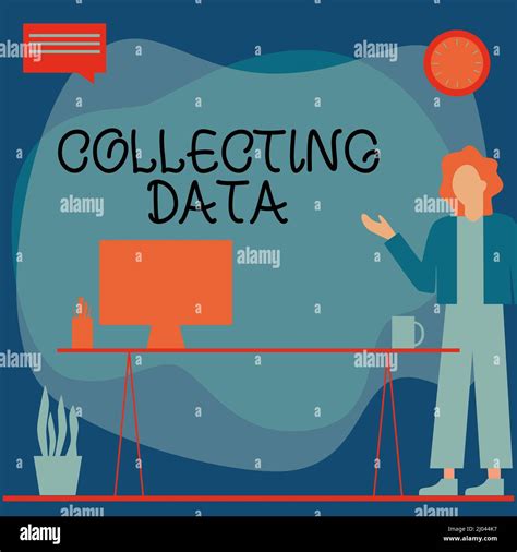 Conceptual Display Collecting Data Business Idea Gathering And Measuring Information On