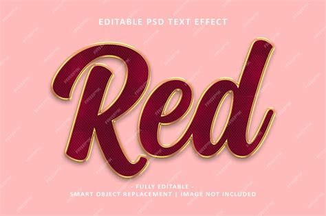 Premium Psd Red Gold Text Effect