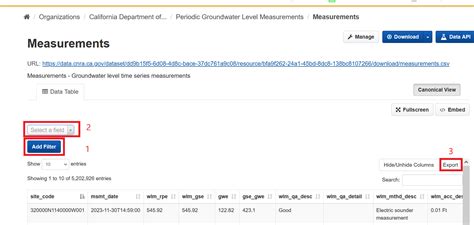 querying large csv datasets california natural resources agency open data