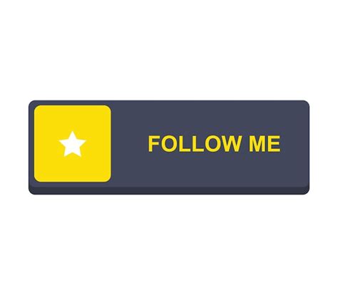 Premium Vector Follow Me Button
