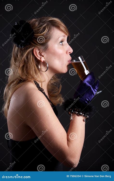 Having A Sip Stock Photo Image Of Happy Champagne Season 7506334