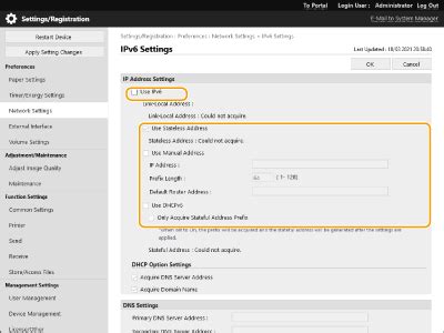 Setting An IPv Address
