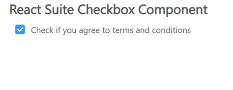 React Suite Checkbox Component Geeksforgeeks