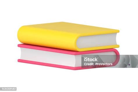 숙제 교육 문학과 레크리에이션 독서를 위해 접힌 두 권의 학교 책 3d 아이콘 벡터 0명에 대한 스톡 벡터 아트 및 기타 이미지