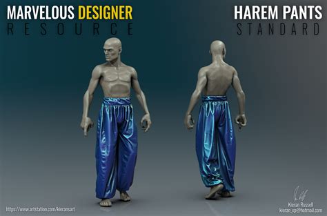 Artstation Harem Pants Standard Marvelous Designer Resource