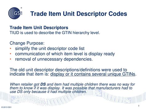 Ppt Trade Item Unit Descriptor Code List Powerpoint Presentation