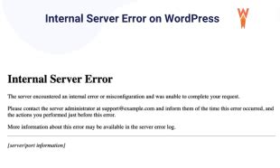 How To Fix The WordPress Internal Server Error Solutions