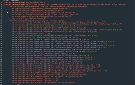 Missing Data Pack Fabric With NO MODS INSTALLED Server Aternos Community