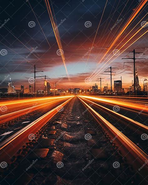 Light Trails Speed Fast Moving Objects Speed Stock Illustration