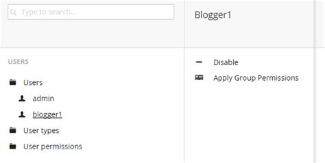 user group permissions