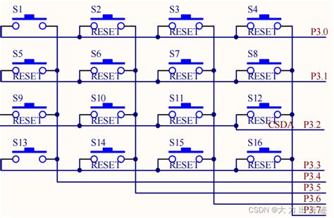 单片机原理与应用技术（四）———矩阵键盘汇编语言按键矩阵没有按下全为高电平是啥原因 Csdn博客