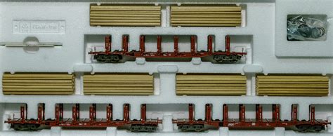 Trix 23963 H0 3er Rungenwagen Set Der Db Bauart Snps 719 Mit Schnittholz Beladen Epoche Iv