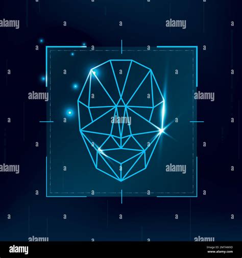 Face Recognition Biometric Scan Vector Cyber Security Technology In