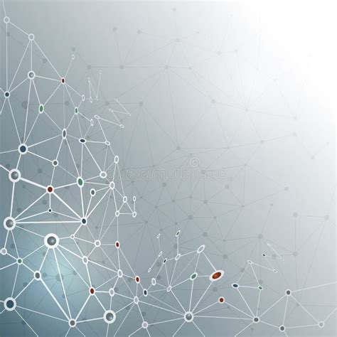 Abstract Dna Molecule Structure With Polygon On Light Gray Color Stock Vector Illustration Of