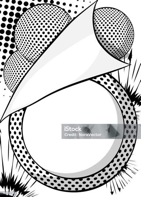 만화책 흑백 광고 배경 텍스트에 대한 빈 구가 있는 만화 프레젠테이션 포스터 추상적인 바쁜 공간 복고풍 팝 아트 스타일 고풍스런에 대한 스톡 벡터 아트 및 기타 이미지