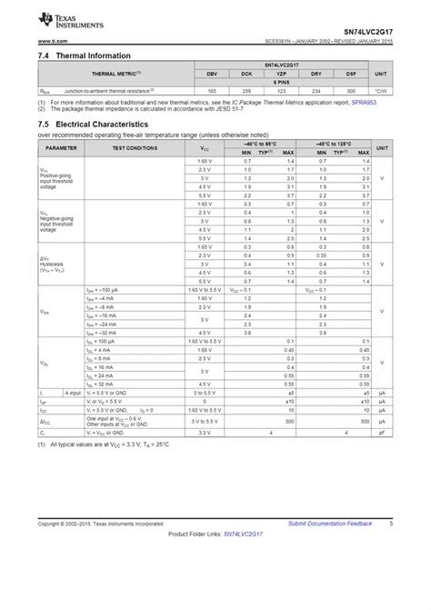 SN74LVC2G17DBVR Buffer Non Inverting 2 Element 1 Bit Per Element Push Pull Output SOT 23 6 At