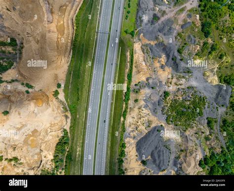 Mining From Above Aerial View Of Opencast Mining Stock Photo Alamy
