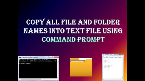Copy All File And Folder Names Into Text File Using Command Prompt Youtube
