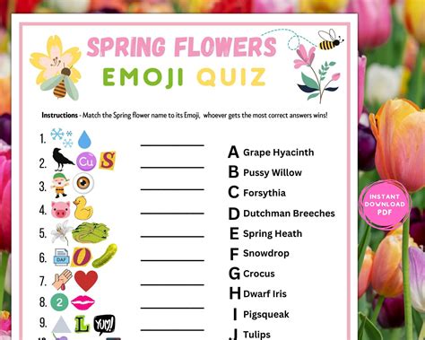 trivia questions about spring flowers at frank rueb blog