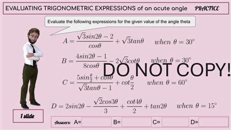 Evaluating Trigonometric Expressions Of An Acute Angle Challenging