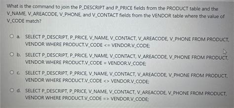 Solved A Is A Query Select Statement Inside A Query O A