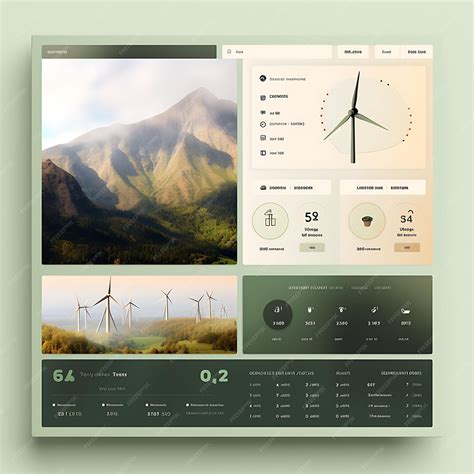 Premium Photo Web Dashboard Energy Energy Consumption Dashboard Grid Based Layout Clean
