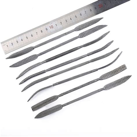 8pcs Mini Wood Working Rasp Riffler File Set Doubl Grandado
