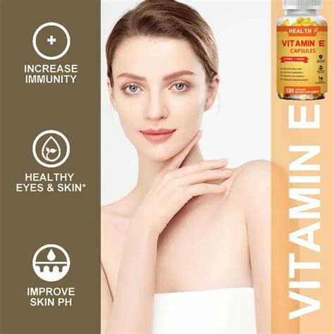 Health Natural Treasure Vitamin E 1000 Iu Soft Capsules Supporting An