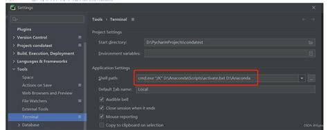 将Pycharm中的terminal更改为解释器使用的anaconda的虚拟环境 pycharm终端怎么切换anaconda虚拟环境 CSDN博客