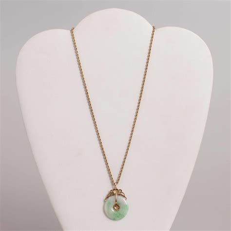 Chinese Jade 14k Necklace Witherells Auction House
