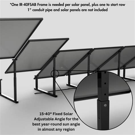Integrarack Ir 40fsab Ballastrack™ Fixed Adjustable Angle Solar Module