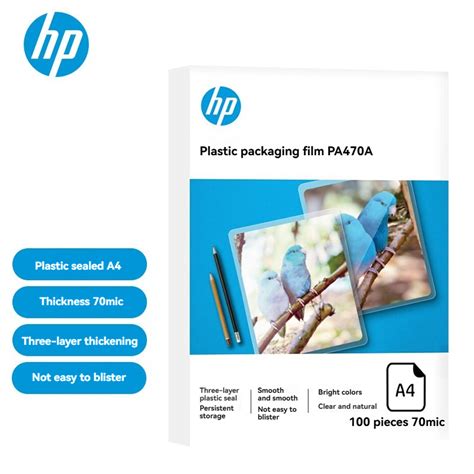 Hp A3a4 Multi Specification Laminating Film 100 Sheets 70 Mic Three