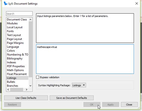 Using Math Symbols In Programming Listing Lyx Tex Latex Stack