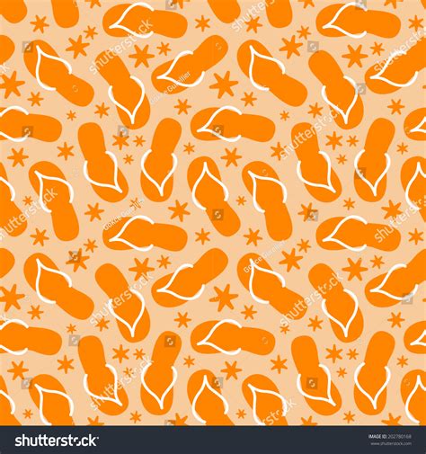 Seamless Summer Background Flip Flops Stock Vector Royalty Free