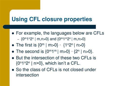 Ppt Closure Properties For Cfls Powerpoint Presentation Free