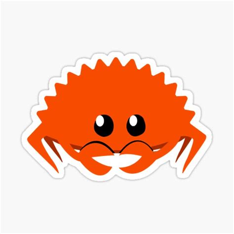 Ferris Crab Rust Classic T Shirt Sticker For Sale By Jerrydugas