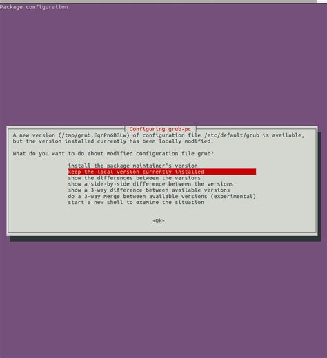 Command Line Apt Get Upgrade Is Producing A Gui Interaction And Is Prohibiting An Interaction
