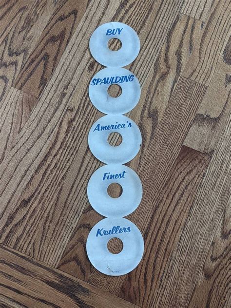 Original 1940s Spaulding Krullers Donuts Front Door Sign Store Old And Original Sign Etsy