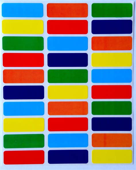 Value Pack Color Coding 1 X 0 375 Inch White Rectangular Labels Royal